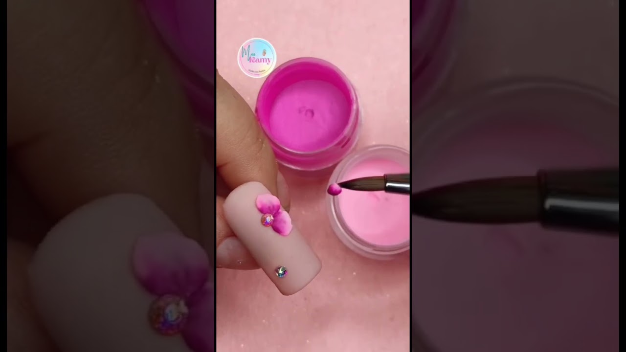 Two-tone 3D flowers #nailart #nails #nails #naildesign #nail