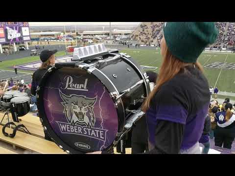 Anakah drum line at Weber State football game