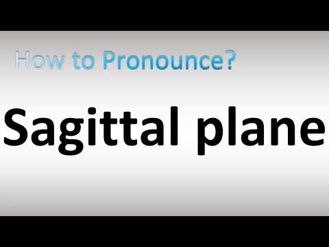 How to Pronounce Sagittal plane