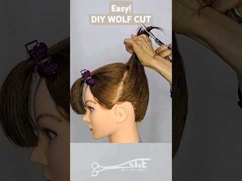 SO EASY! DIY WOLFCUT 2024 #haircuttutorial #wolfcut #layeredhaircut #shortvideo #hair