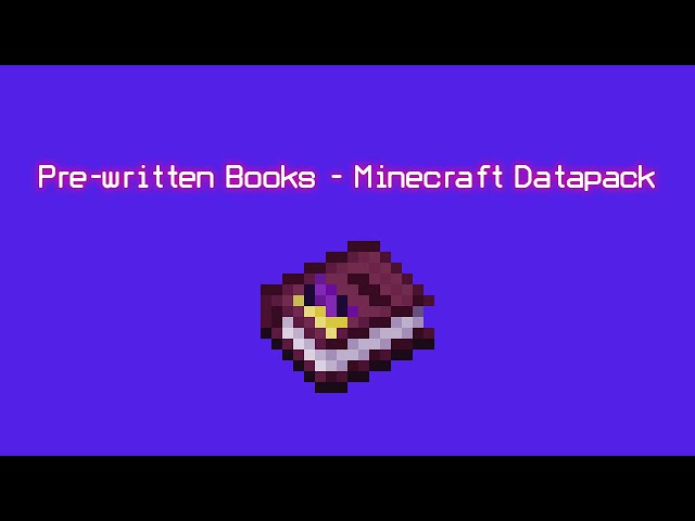 Pre-written Books Minecraft Data Pack