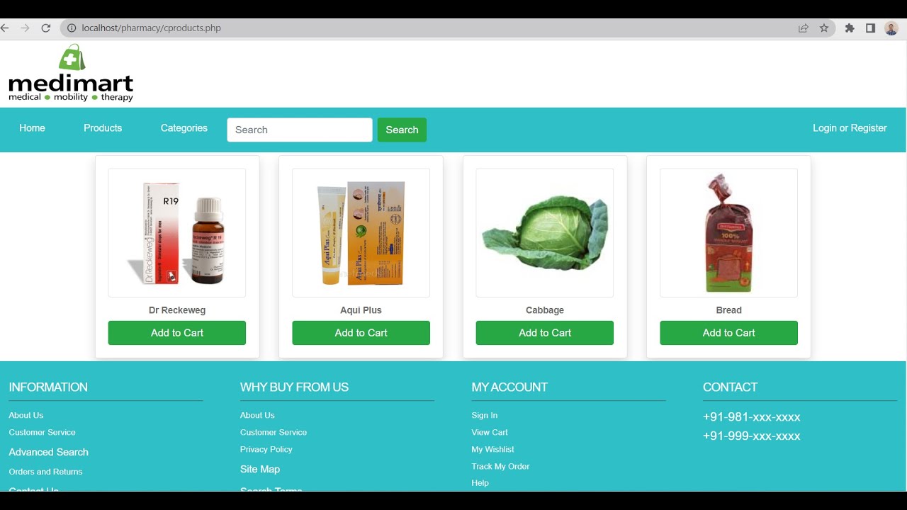 Online Pharmacy System with Multi Chemist