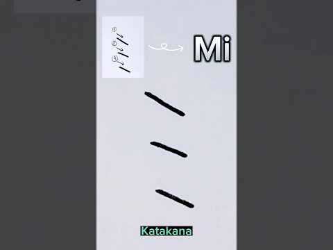 Learn to write katakana "Mi" in nihongo