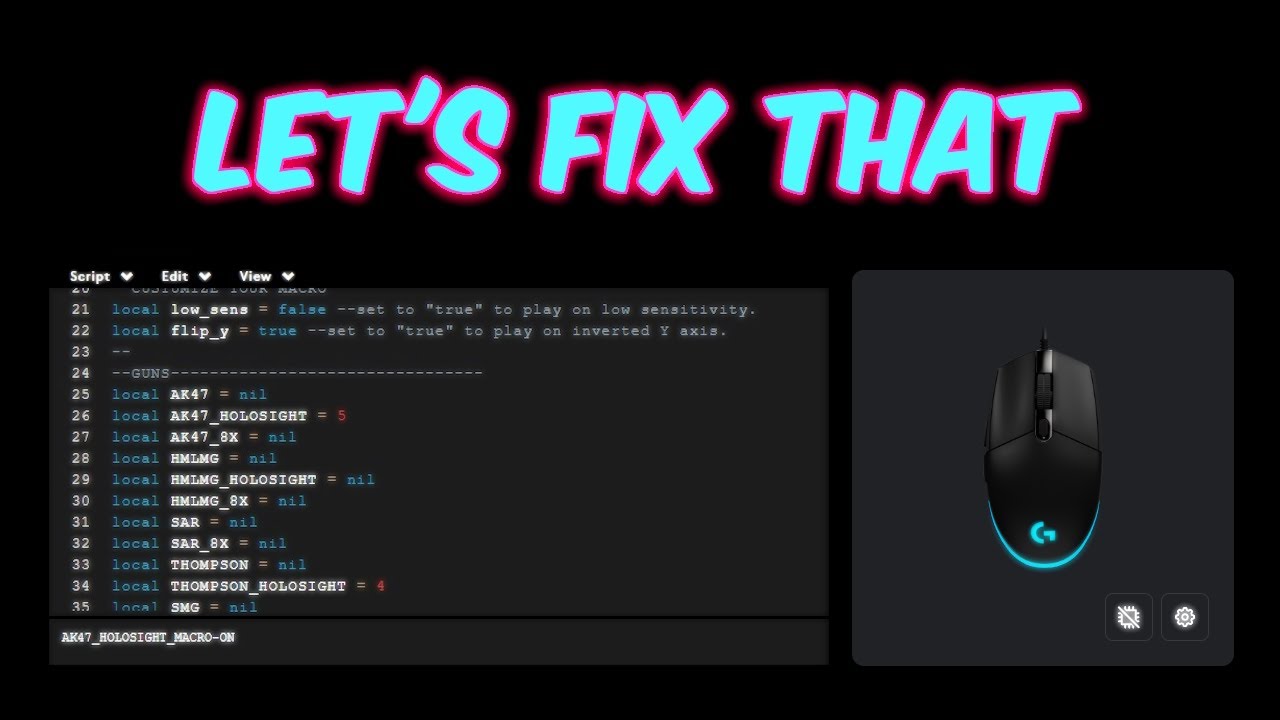 Logitech Recoil Script Not Working?