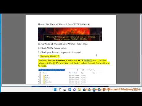 Fix World of Warcraft Error WOW51900314 in Windows 11/10/8/7
