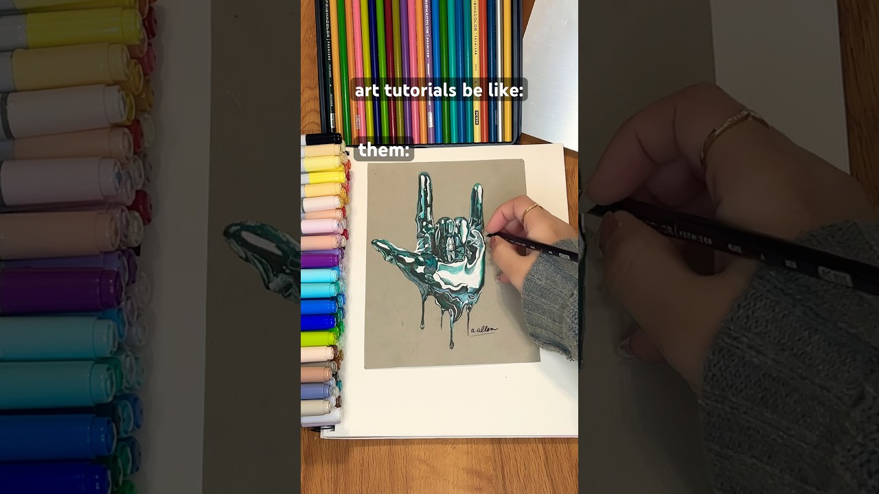 🤩😍 Art tutorials be like…. #shorts