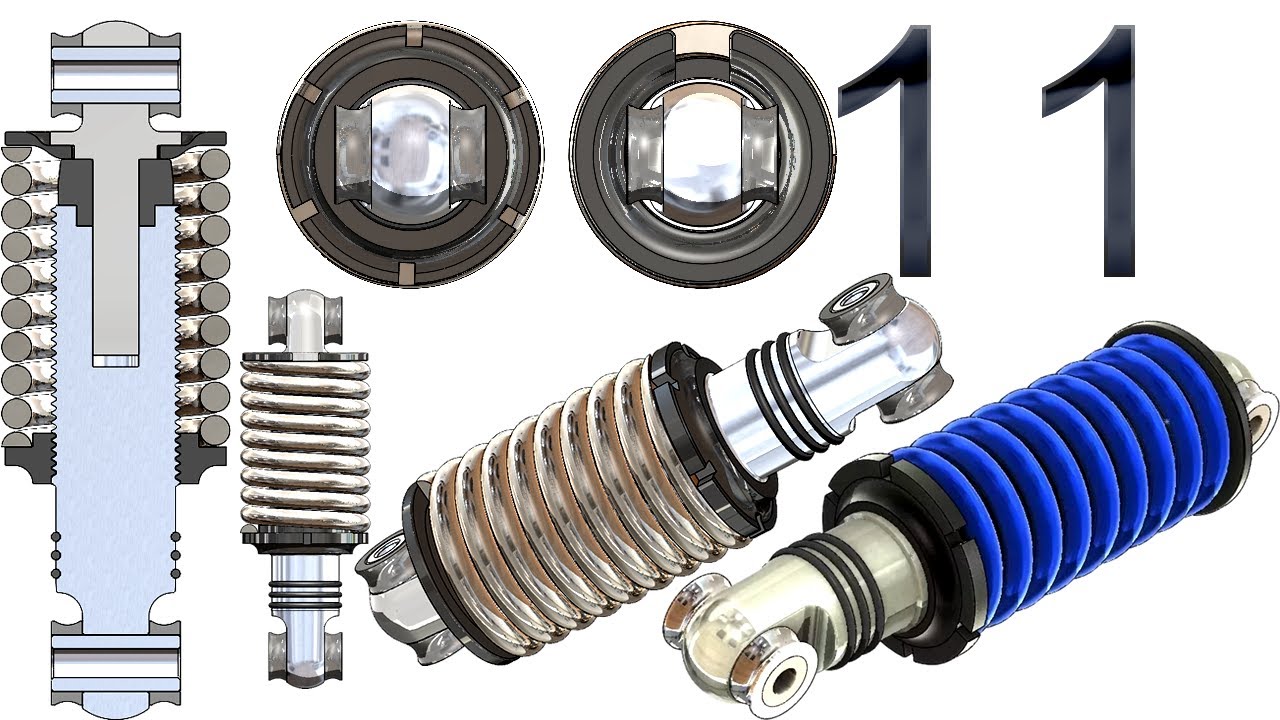 11-Project 56| Shock Absorber |SolidWorks Tutorial: Static Assembly   (insert hole)