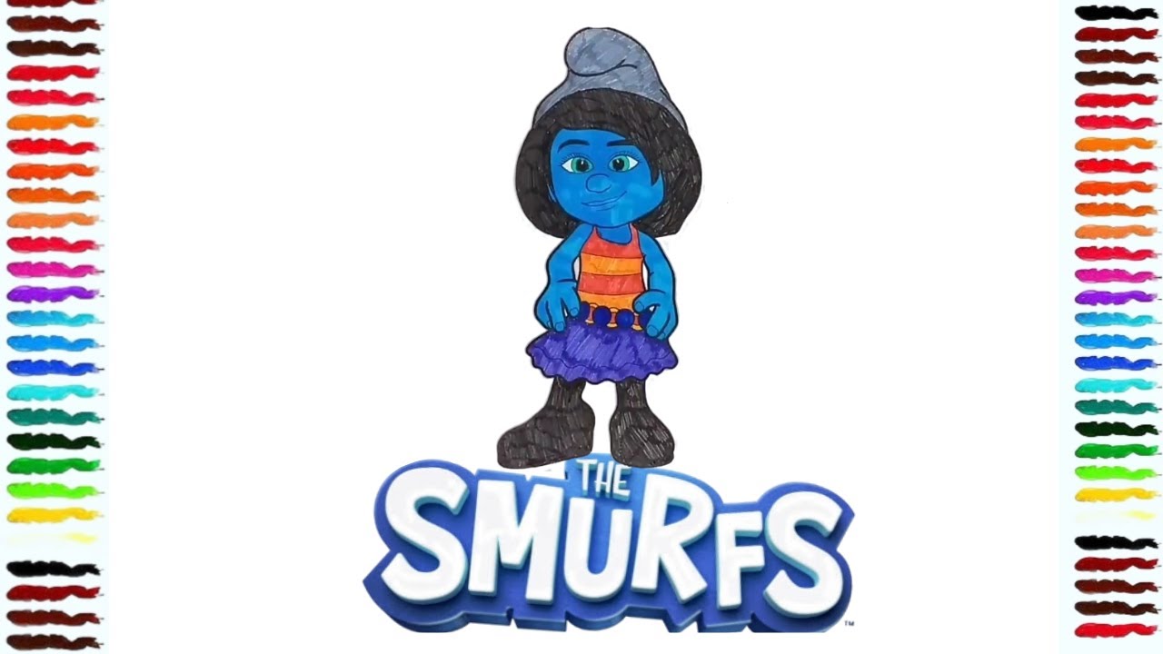 Vexy smurf colouring. Easy step-by-step tutorial. #nikartgallery