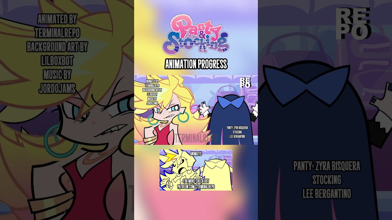 Animation Update on the #paswg short! #pantyandstocking #psg #art #animation #digitalart #shorts