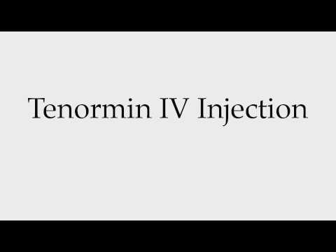 How to Pronounce Tenormin IV Injection