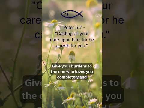 A Powerful Verse for Anxiety | Daily Bible Verse | 1 Peter 5:7 #yourdailyverses