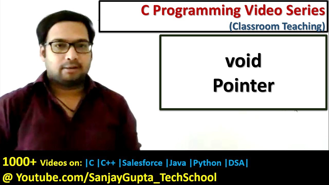 void pointer in C language | C programming video tutorials series