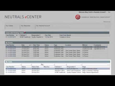 Sorting and Searching in Neutrals eCenter