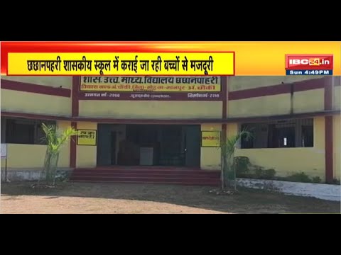 Ambagarh Chowki Government School : बच्चों से कराई जा रही मजदूरी। ईंट की ढुलाई करने नजर आ रहे छात्र