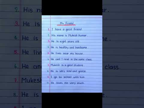 10 Lines on My Best Friend Essay in English | Essay on My Best Friend | #shorts #youtubeshorts
