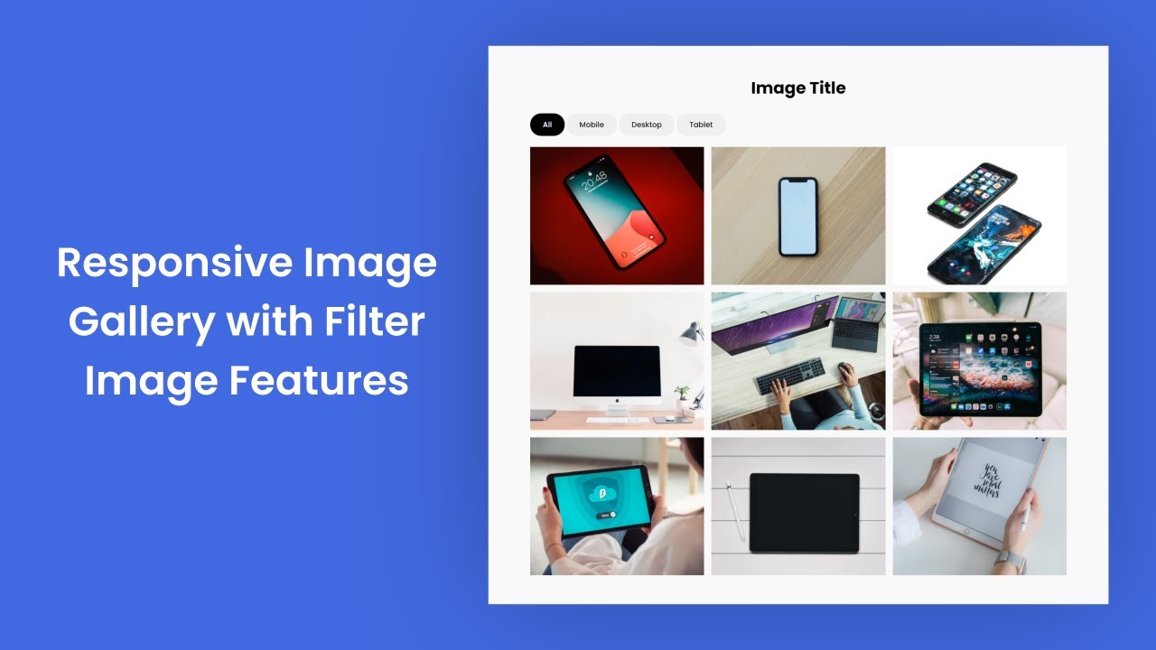Responsive Image Gallery with Filter Image Features | HTML CSS JavaScript