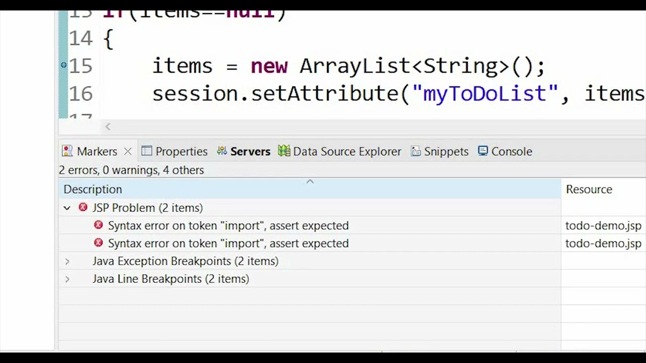 Syntax error on token package import  assert expected