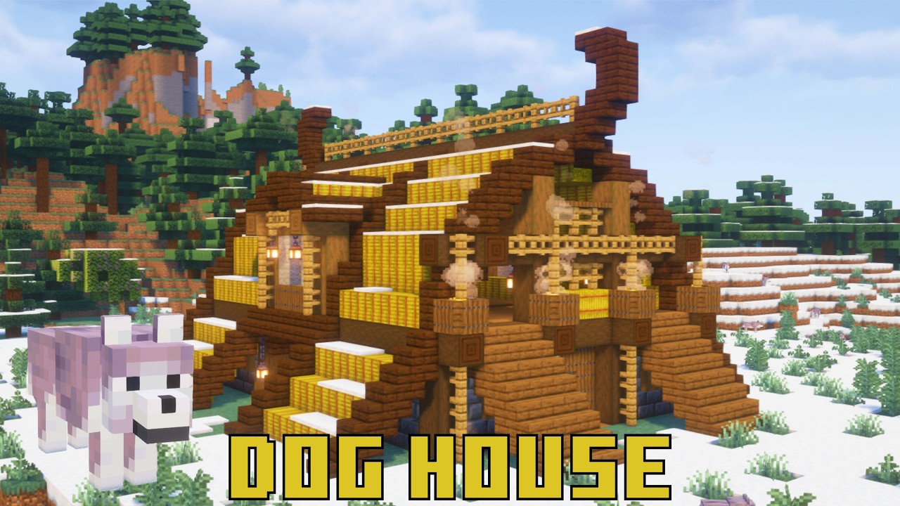 How to build Dog House 5/8 (Ashen type) - Minecraft Tutorial ...
