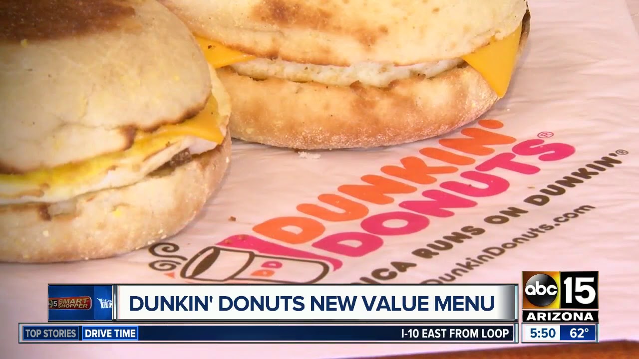 Dunkin Donuts rollout new value menu