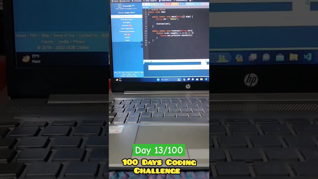 Day 13/100  #100daysofcode  #100dayschallenges #youtubeindia #tech #shortsvideo #youtubehortsvideo