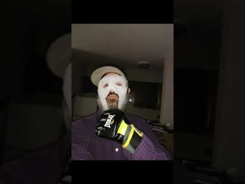 White MF Doom Rubber Mask & Everlast Kickbox Glove