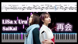 LiSa x Uru - SaiKai by Kasy Piano Blad
