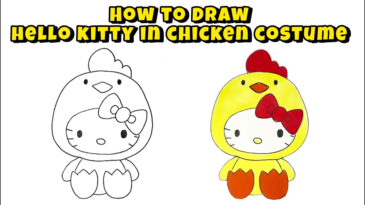 How to Draw Hello Kitty in Chicken Costume: Unleash Your Artistry