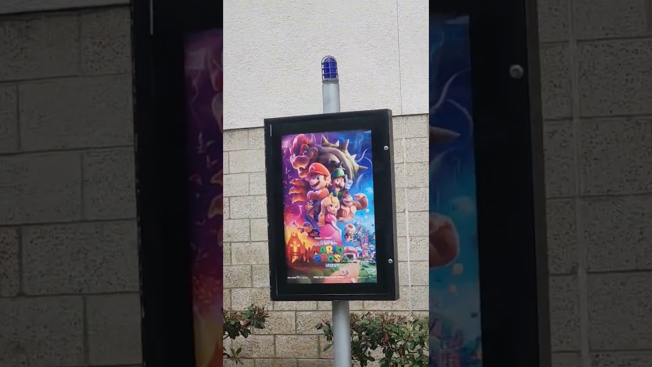 Posters of upcoming films and one avaliable movie at AMC Orange Outlet mall | California (6/16/2023)