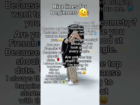 Rizz lines for beginners ๐ฅด|| #rizz #roblox #shorts