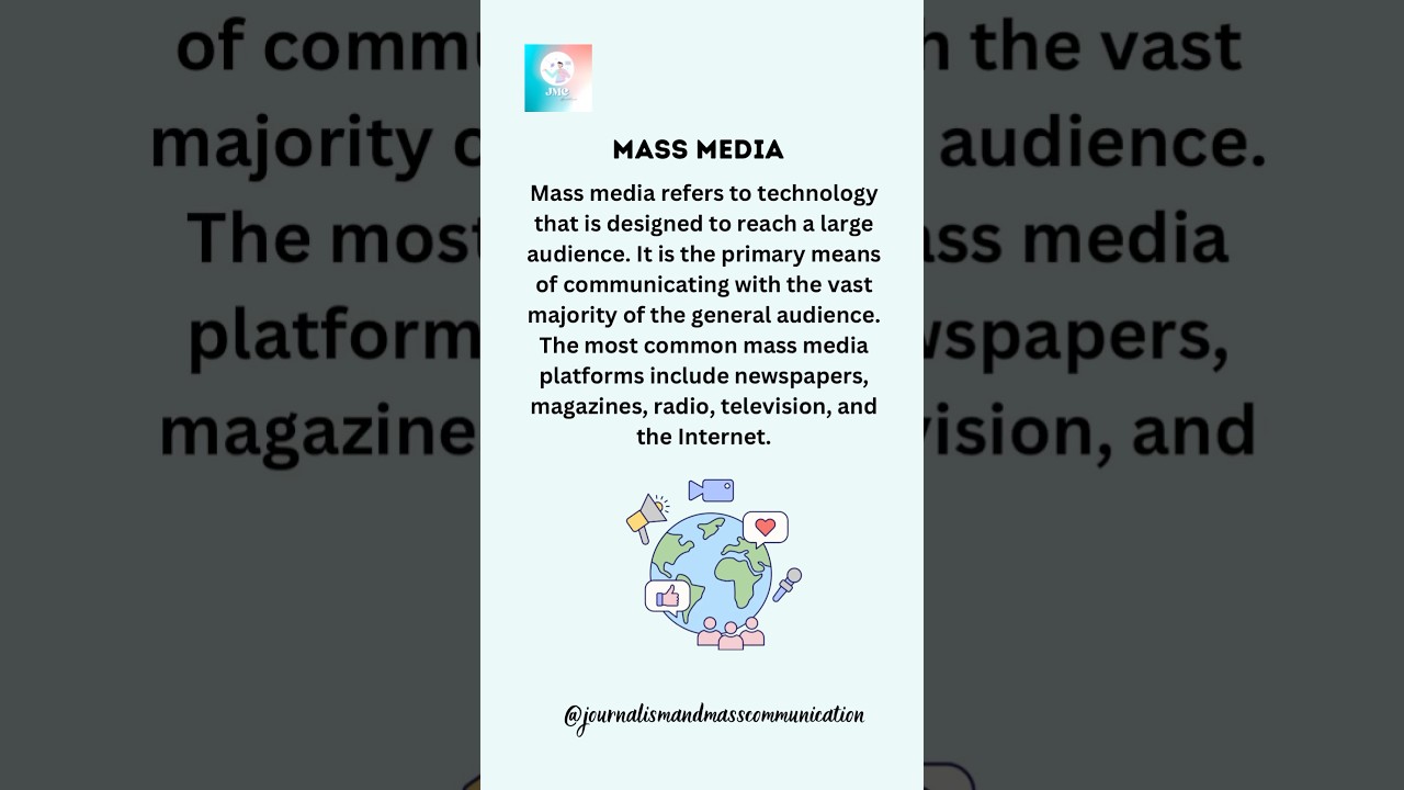 What is Mass Media ? #journalism #massmedia #masscommunication