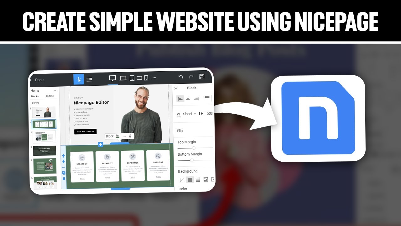 How To Create Simple Website Using Nicepage ! (Full Tutorial)