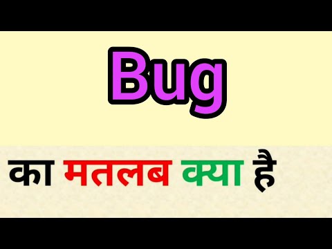 Bug meaning in hindi | bug ka matlab kya hota hai | word meaning in hindi