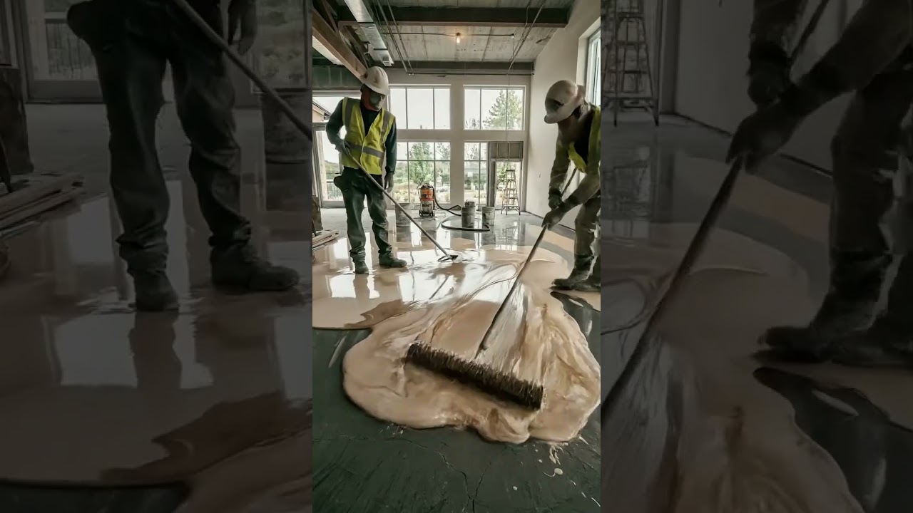 Luxury Epoxy Floor Transformation That Turns This Space Into Pure Calm #home #satisfying #epoxyfloor