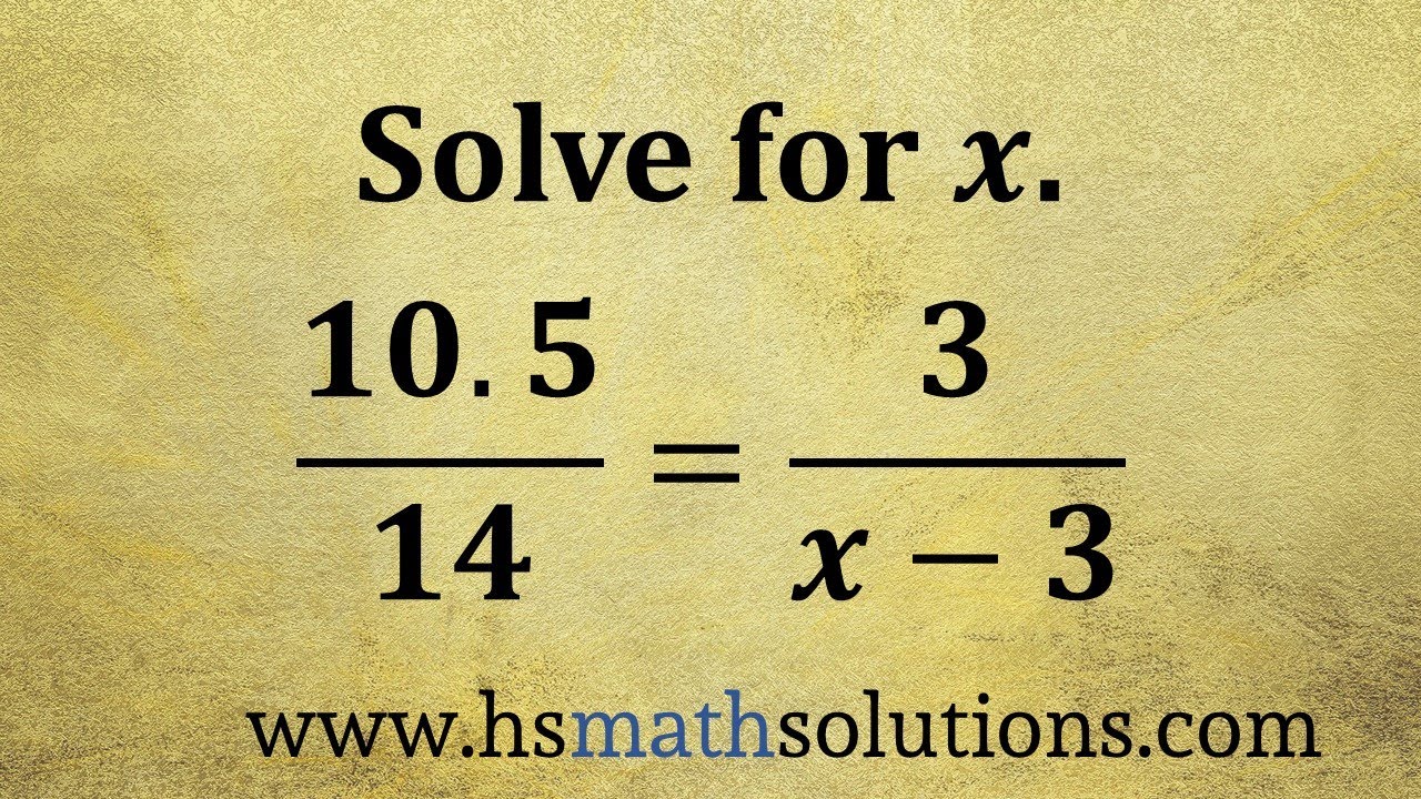 Solving a Proportion with a Binomial (Example)