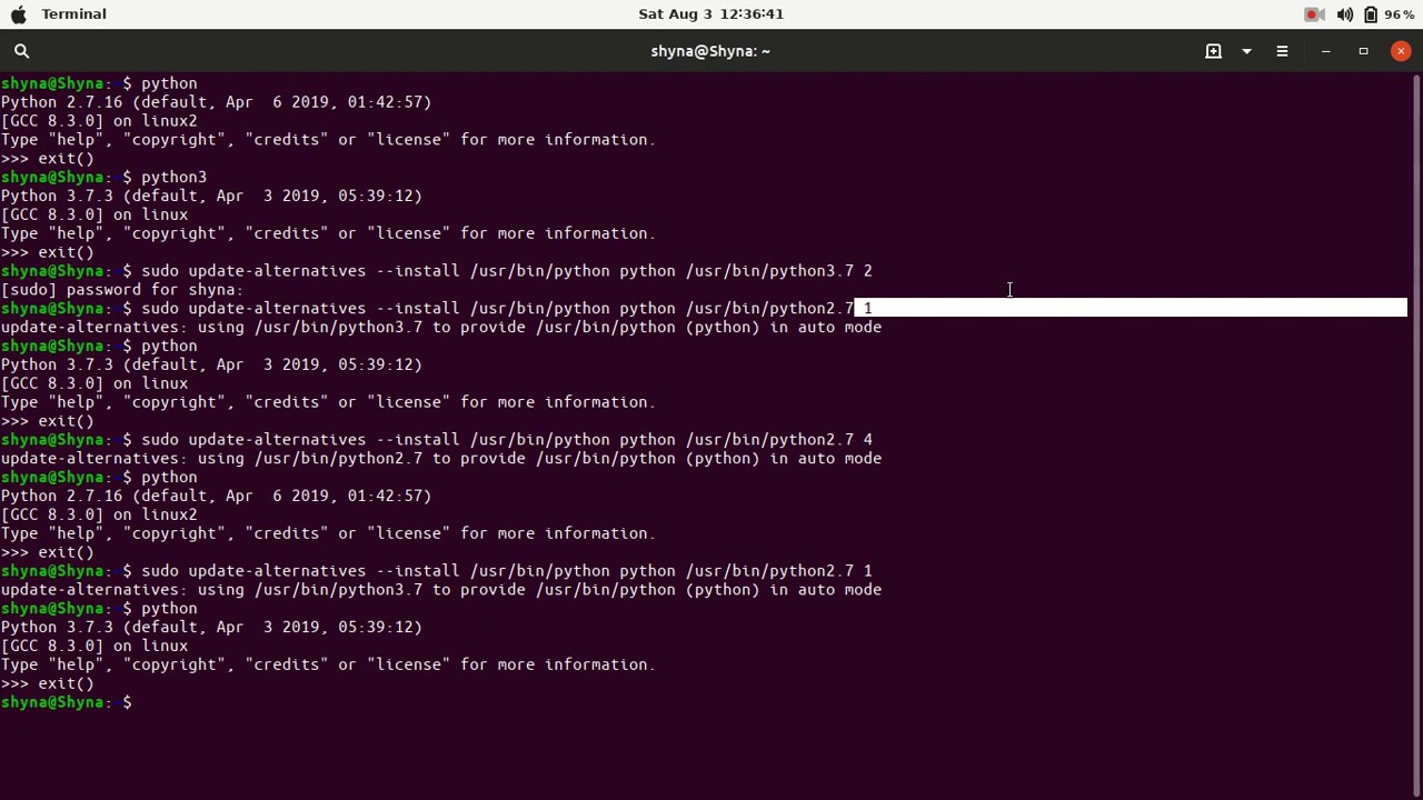 Set Default Python Version in Ubuntu(Linux)