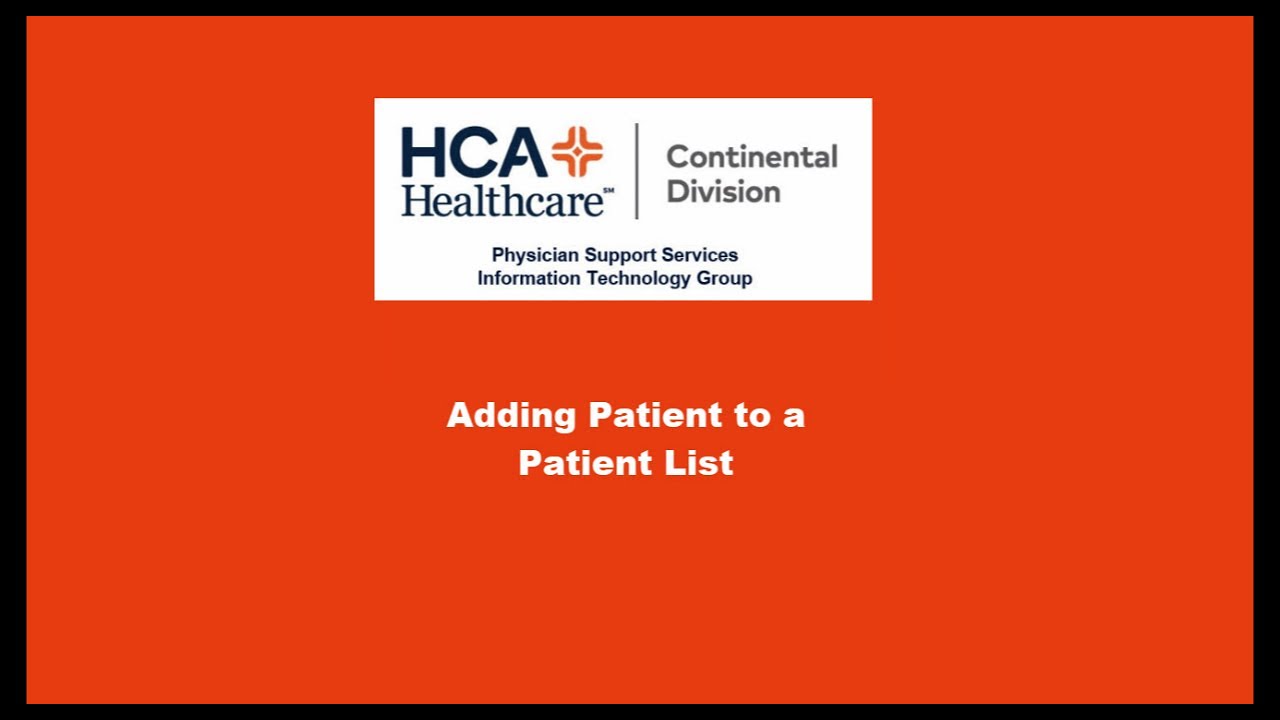 Adding a Patient To Your Patient List in PatientKeeper