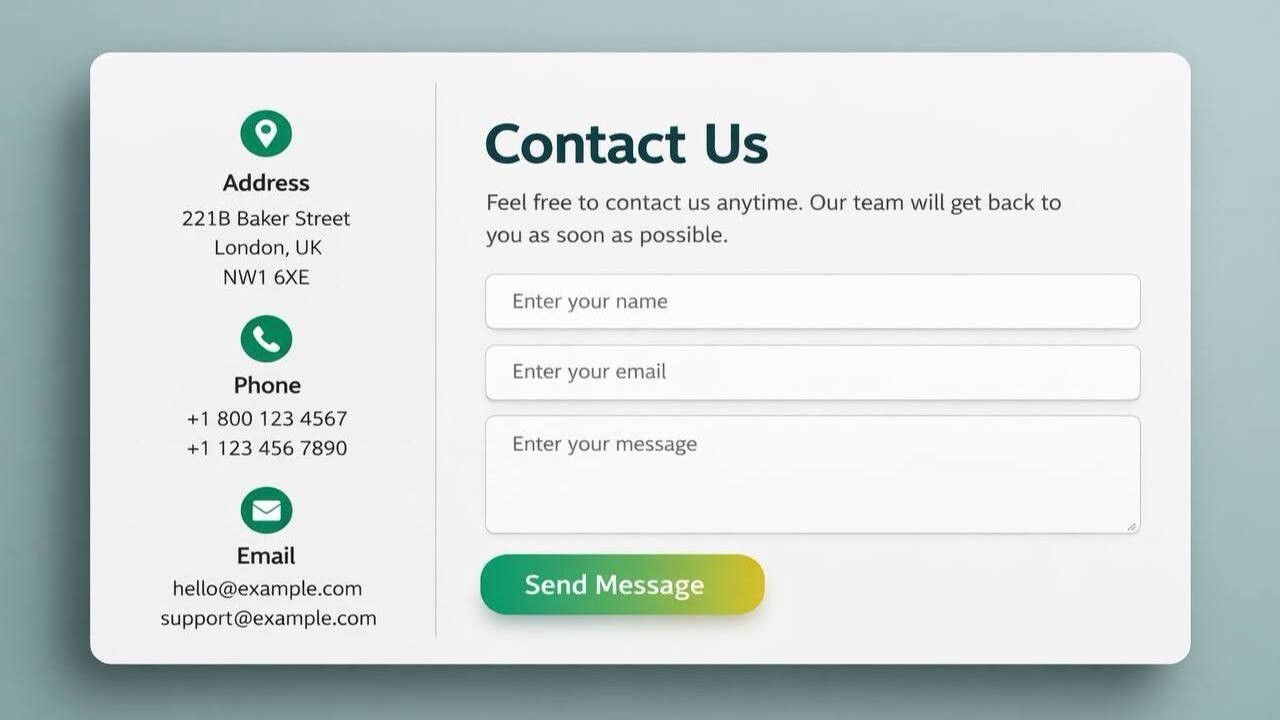 Build a Beautiful Contact Form with HTML & CSS (Step by Step Tutorial)
