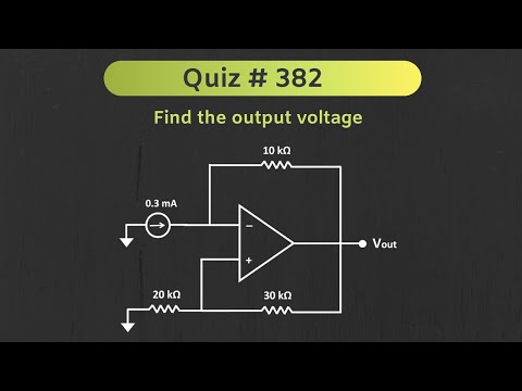 Operational Amplifier (Op-Amp) Solved Example - Quiz - 382 Video ...
