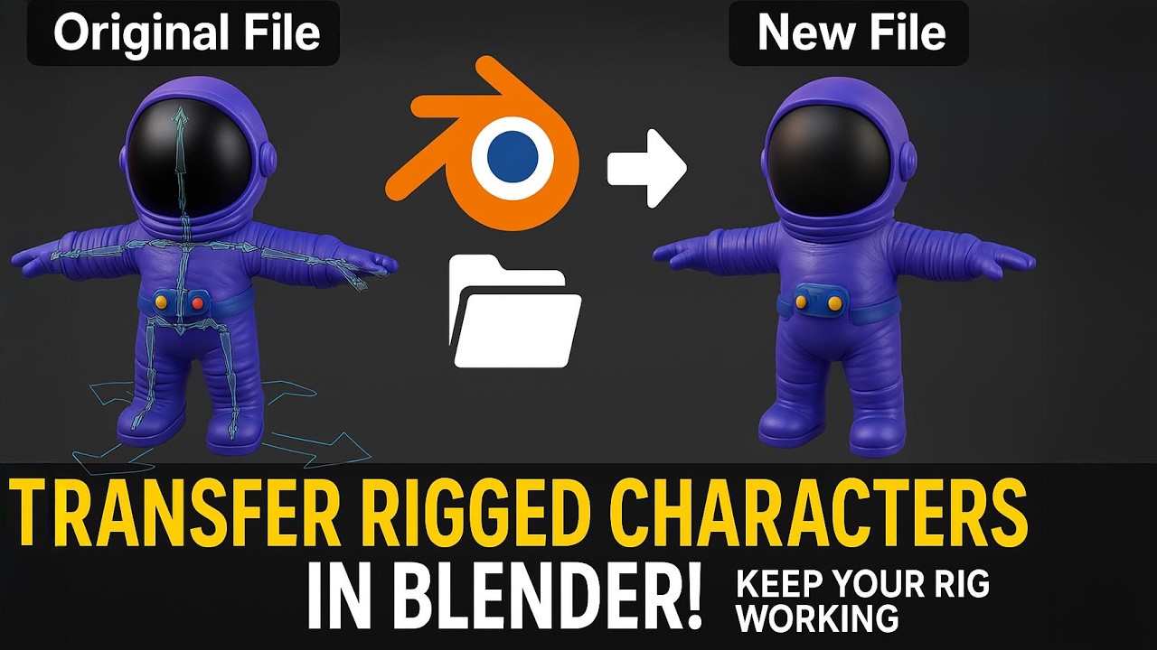 How to Import a Rigged Character in Blender | Transfer Rigs Between Blender Files with Append