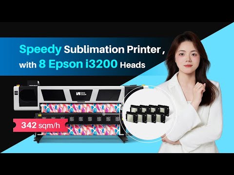 Industrial Speedy Sublimation Printer SinoColor 1.8/2.2/3.2m WJ-2200 With 8 Epson i3200 Heads