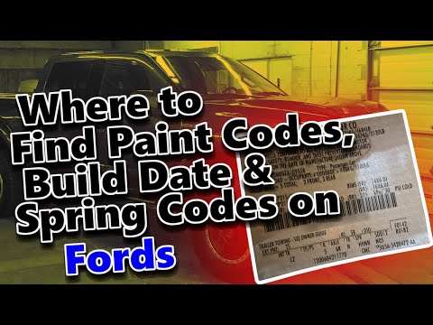 Where to Find Paint Codes, Build Dates and Spring Codes on Ford Vehicles