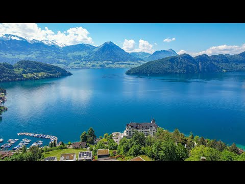 Immobilien Fotografie - Exklusive Villa mit See- und Bergblick, grossem Garten in Vitznau!