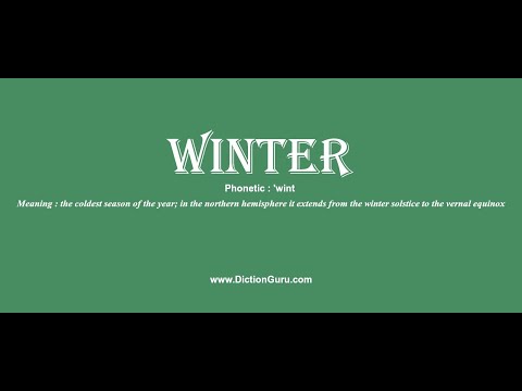 winter: How to pronounce winter with Phonetic and Examples