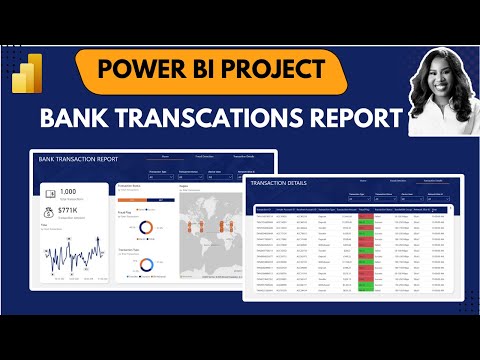 Power BI Project: BANK TRANSACTIONS REPORT | Power BI Dashboard Tutorial