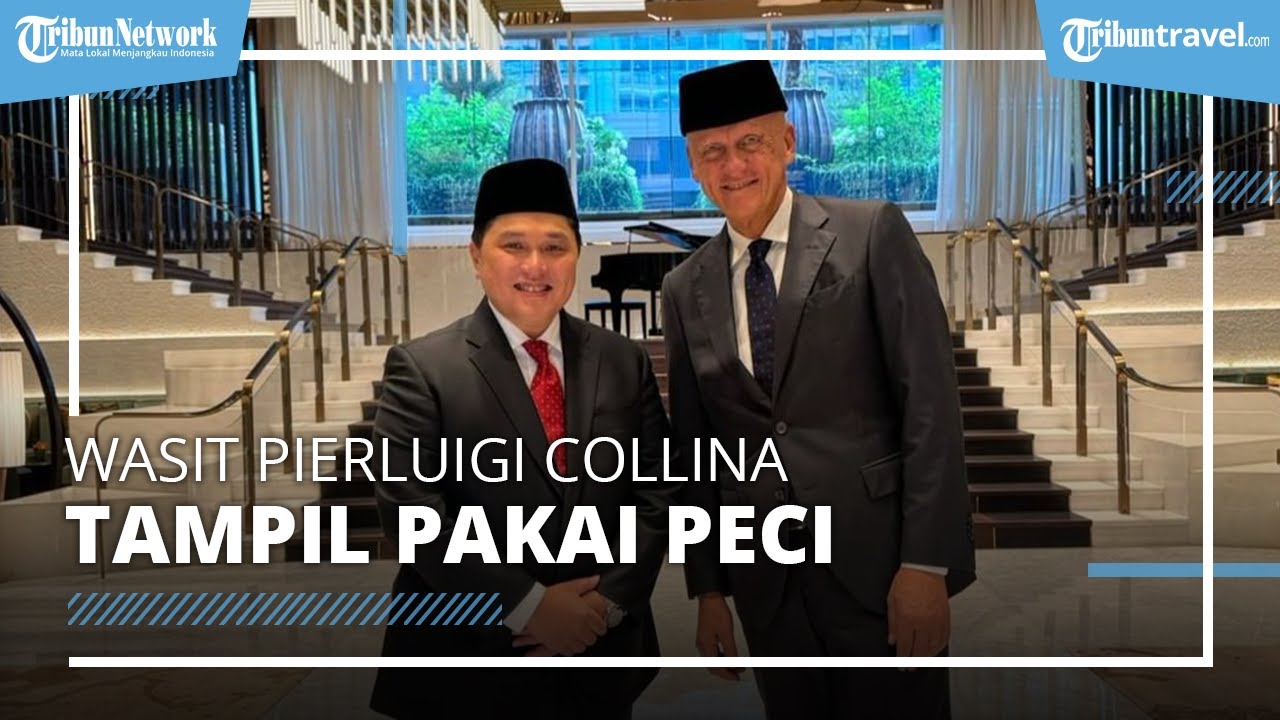 Wasit Legendaris Pierluigi Collina Pakai Peci & Batik, Foto Bareng ... Wasit Legendaris Pierluigi Collina Pakai Peci & Batik, Foto Bareng ...