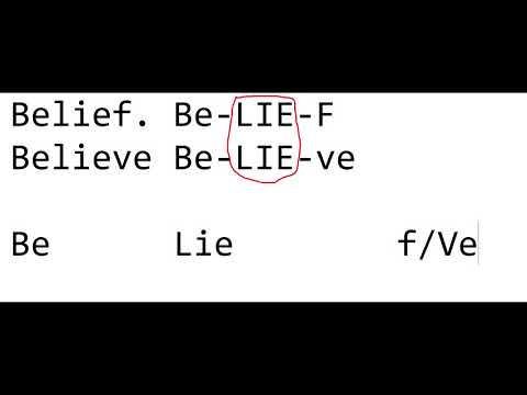 The root word of Belief is Lie. (Where does the path of High resistance lead?)