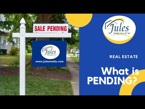 What does Pending mean in Real Estate?