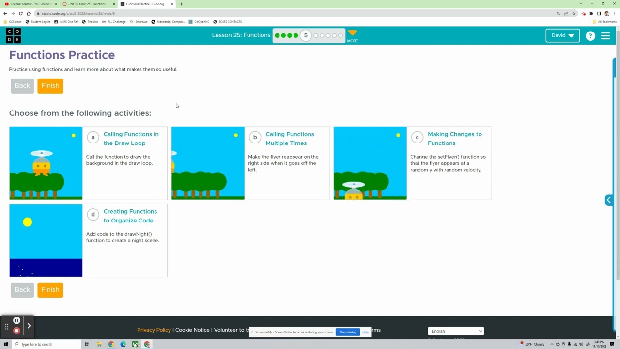 CS Discoveries Unit 3: Lesson 25 - Functions (25 - 26)