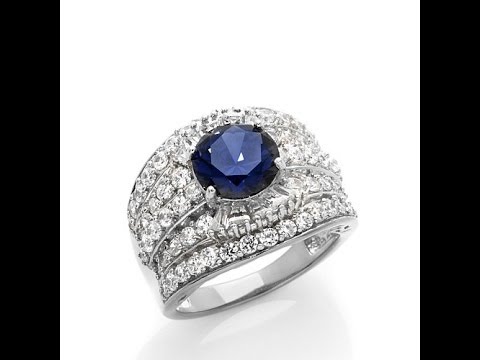 3.53ct Absolute TanzaniteColor Pav 5Row Band Ring