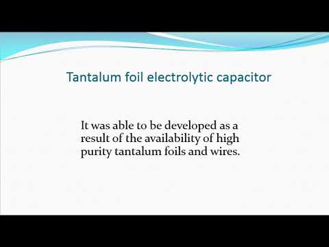 Types of Tantalum electrolytic capacitor